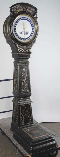 Scale; Floor Model, National, Correct Weight Marquee, 1 Cent, 70 inch.