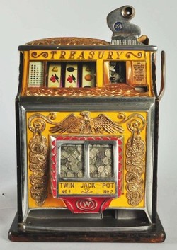 Slot Machine; Watling, Treasury, Twin Jackpot, 5 Cent.