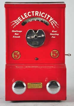 Arcade; Schoenbach, Electricity Shock Machine, Real Shocking Fun, 5 Cent.