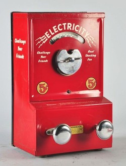 Arcade; Schoenbach, Electricity Shock Machine, Real Shocking Fun, 5 Cent.