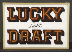Advertising-Beer; General Brewing, Sign, Lucky Light Draft, Neon ...