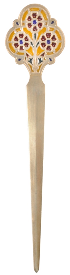 Letter Opener; Silver Gilt, Russian, Grachev (Gavrill), Art Nouveau ...