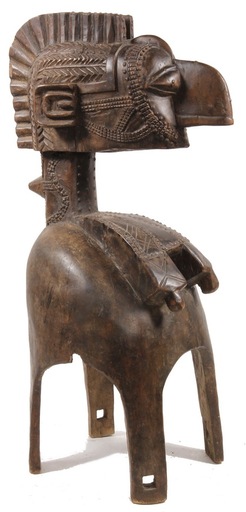 Carving; African, Guinea, Baga, Wood Shoulder Mask, Nimba Goddess of ...
