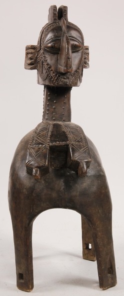 Carving; African, Guinea, Baga, Wood Shoulder Mask, Nimba Goddess of ...