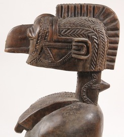 Carving; African, Guinea, Baga, Wood Shoulder Mask, Nimba Goddess of ...