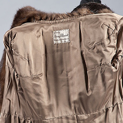 Fur; Irving Poloniecki Custom Furrier, Coat, Opera Length, Belt, Collared.