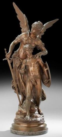 Bronze Sculpture; Moreau (Mathurin), signed, Triomphe de la Jeunesse ...