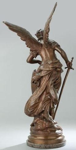 Bronze Sculpture; Moreau (Mathurin), signed, Triomphe de la Jeunesse ...