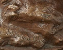 Bronze Sculpture; Moreau (Mathurin), signed, Triomphe de la Jeunesse ...