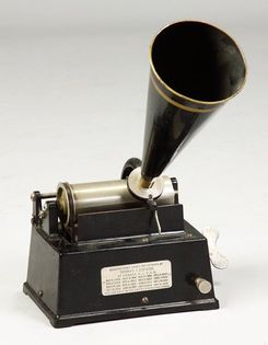 Phonograph; Edison, Gem Model A, Tin Horn.