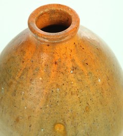 Pottery; Connecticut?, Jar, Ovoid, Orange Yellow Green, Runny Glaze, 10 ...