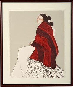 Gorman, Rudolph Carl (RC); Lithograph, signed 1978, Santa Fe Woman, 2/ ...