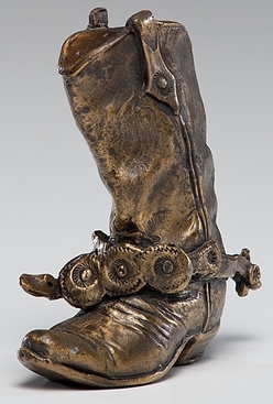Bronze Sculpture; Goldstein (Arnold), signed, Cowboy Boot, 4 inch.