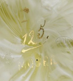 Moser Glass; Ewer, Stylized Flowers, Enameled Jewels, Swirled, Yellow ...