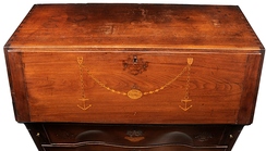 Furniture: Desk; Federal, Shearer (John), Walnut, Slant Lid, Interior ...