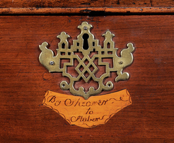 Furniture: Desk; Federal, Shearer (John), Walnut, Slant Lid, Interior ...