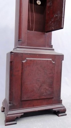 Tall Case Clock; Pennsylvania, Federal, Anderson (J), Mahogany, Broken Arch, Rose Painted Dial ...