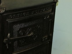 Stove; Lehigh Furnace, Cast Iron, 10 Plates, Leaf & Scroll, 33 inch.