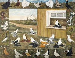 Cook, M Frank; Oil on Canvas Painting, signed, Some Favorite Breeds of ...