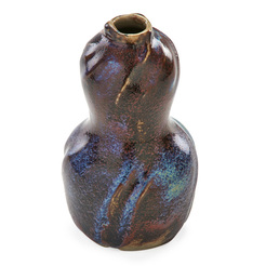 Art Pottery; Lachenal (Laurence Bari), Vase, Swirling, Gourd Shape ...