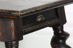 Furniture: Table-Library; Victorian, Merklin Bros, Oak, Rectangular Top ...
