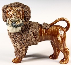 Bennington Pottery; Rockingham, Figure, Poodle, Basket of Fruit ...
