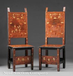 Furniture: Chair-Side (02); Italian Renaissance Style, Walnut, Mule ...