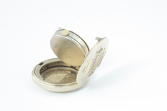 Travel Clock; Ebel, Rexall Presentation Case, Gold Tone, 1953, Box, 2 inch.