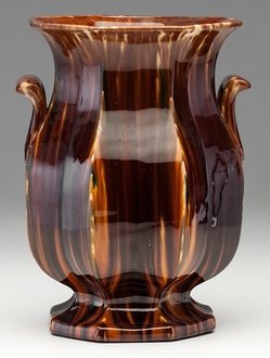 Bennington Pottery; Flint Enamel, Slop Jar, Urn Shape, Paneled, 14 inch.