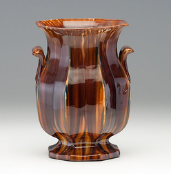 Bennington Pottery; Flint Enamel, Slop Jar, Urn Shape, Paneled, 14 inch.