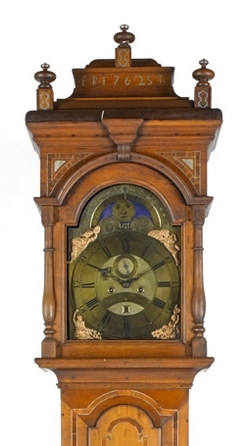 Tall Case Clock; Pennsylvania, Queen Anne, Stoner (Rudy), Cherry ...