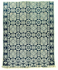 Coverlet; Jacquard, Indiana, 1845, Rattray (Matthew), Eagle Corners ...