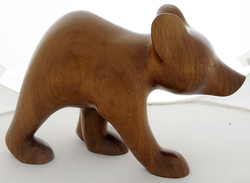 Carving; Cherokee, Crowe (Amanda), Bear, Walnut, signed, 11 inch.