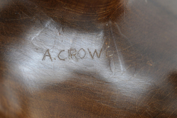 Carving; Cherokee, Crowe (Amanda), Bear, Walnut, signed, 11 inch.