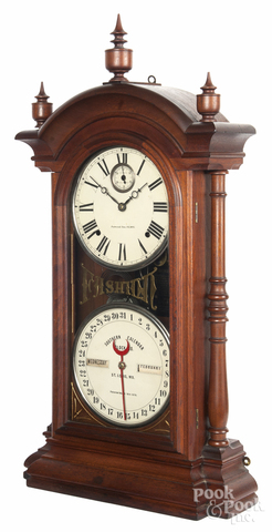 Calendar Clock; Southern Calendar Clock Co, Fashion, Double Dial ...