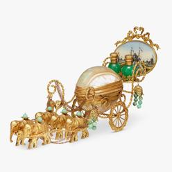 Perfume Bottle; French, Grand Tour, Cart with Elephants, Mother of ...