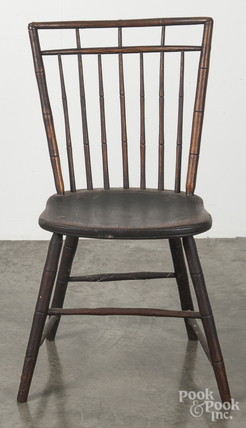 Furniture: Windsor Chair-Side; Rod-Back, Ackley (JB), 7 Spindles ...