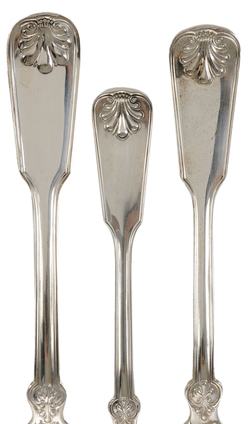 Flatware; Sterling Silver, Tiffany, Shell & Thread Pattern, 39 Pieces.