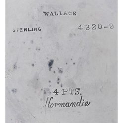 Pitcher; Sterling Silver, Wallace, Normandie Pattern, Floral Decoration ...
