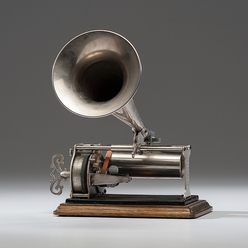Phonograph; Columbia, Graphophone, Type Q, Nickel Plate Works & Horn ...