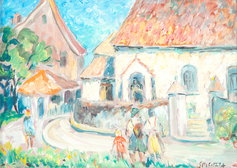 Spicuzza, Francesco; Oil on Artist Board Painting, signed, Landscape ...