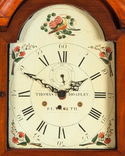 Tall Case Clock; Connecticut, Federal, Hoadley & Thomas, Flame Birch ...