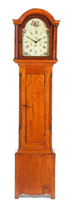 Tall Case Clock; Connecticut, Federal, Hoadley & Thomas, Flame Birch ...