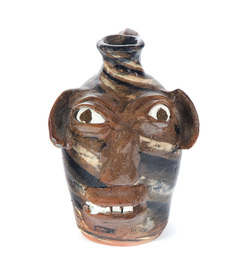 Stoneware; Craig (BB), Face Jug, Grotesque, Pottery Teeth, Striped ...