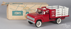 Toy Truck; Structo, Stake Truck, Structo Farms, Box.