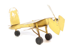 Model; Simpson (Vollis), Biplane Airplane, Sheet Metal & Wood, Yellow ...