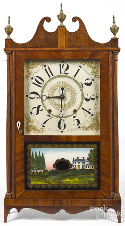 Shelf Clock; Terry (Henry), Pillar & Scroll, Mahogany, Manor House ...
