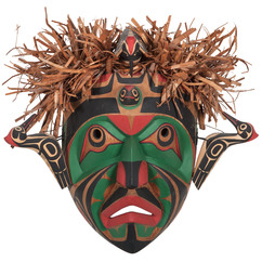 Mask; Kwakiutl, Kwakwaka'wakw, Lelooska (Don), signed, Carved & Painted ...