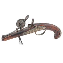 Powder Tester; Eprouvette, Pistol Form, Walnut Stock, Brass Mounts ...