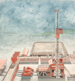 Lapsley, Robert; Watercolor & Gouache Painting (2), signed, Off Shore ...